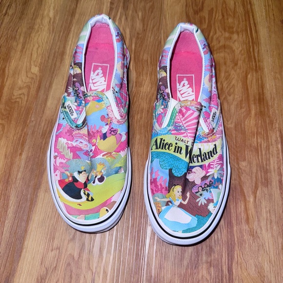Vans | Shoes | Disney X Vans Classic Alice In Wonderland Mens 35 Womens ...